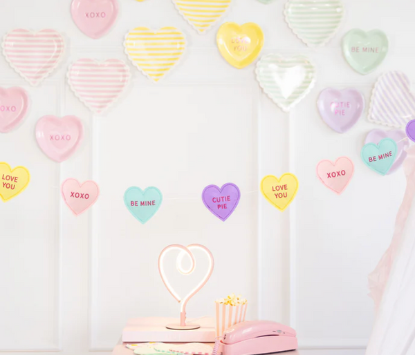 Conversation Hearts Felt Banner - Stone Mountain Press