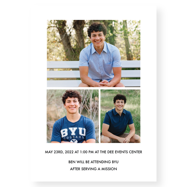 Graduation Card Back//Ben - Stone Mountain Press