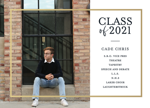 Graduation Card Back//Cade - Stone Mountain Press