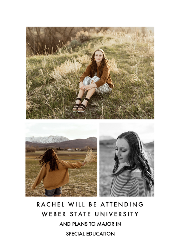 Graduation Card Back//Rachel - Stone Mountain Press