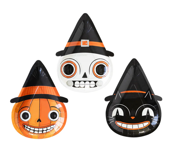 VIntage Halloween Character Paper Plate Set - Stone Mountain Press