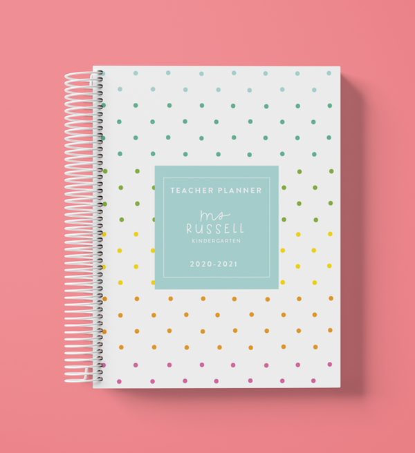 Teacher Planner-Rainbow Dots - Stone Mountain Press